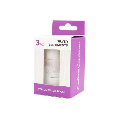 Silver Sentiments Vellum Washi Tape - 10m (3)
