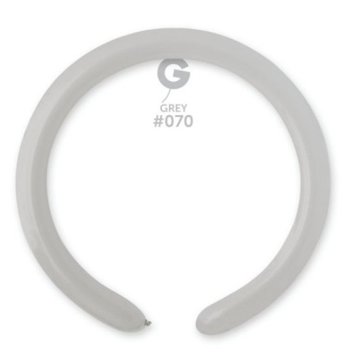 2" Standard Grey Gemar Entertainer Balloons (100)