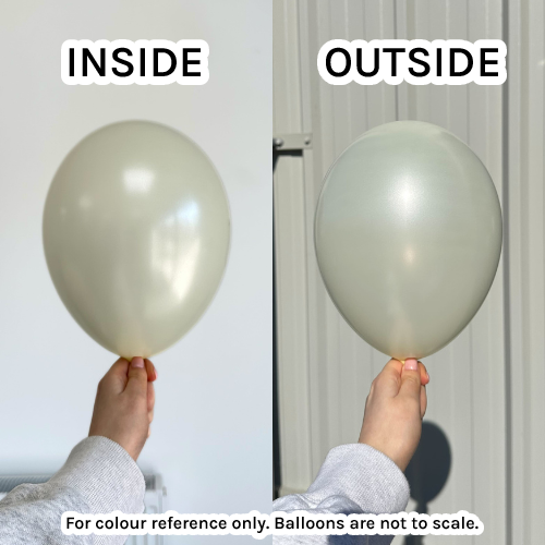 19" Metallic Ivory Gemar Latex Balloons (25)