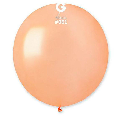 19" Metallic Peach Gemar Latex Balloons (25)