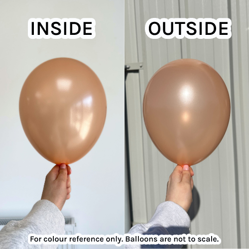 19" Metallic Peach Gemar Latex Balloons (25)