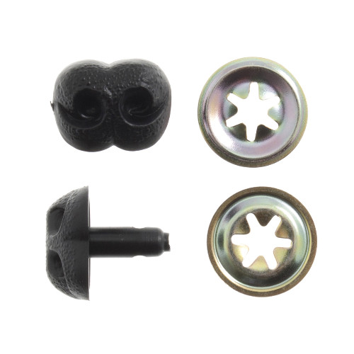 25mm Black Plastic Toy Noses (4)