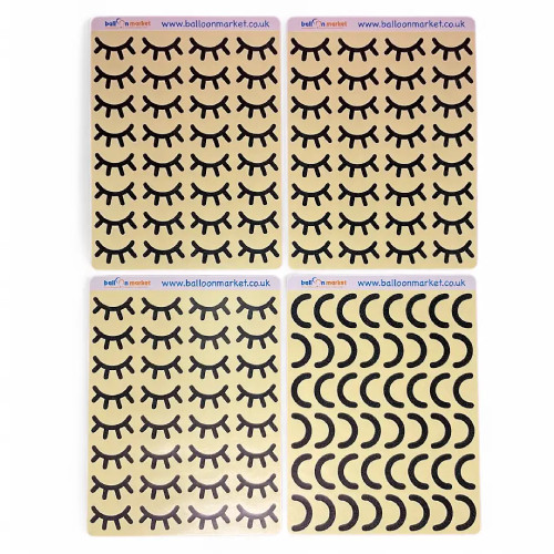 Small Eyelashes Face Stickers (4 Sheets)