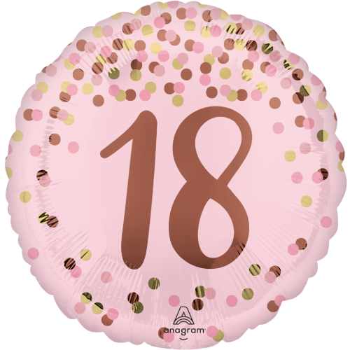 18 inch Pretty Pink 18th Birthday Foil Balloon (1)