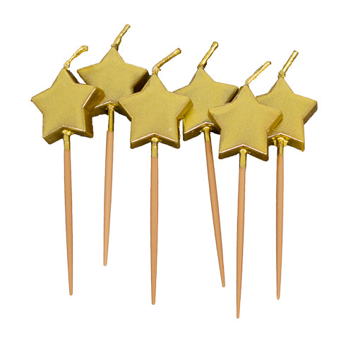 Gold Star Pick Candles (6)