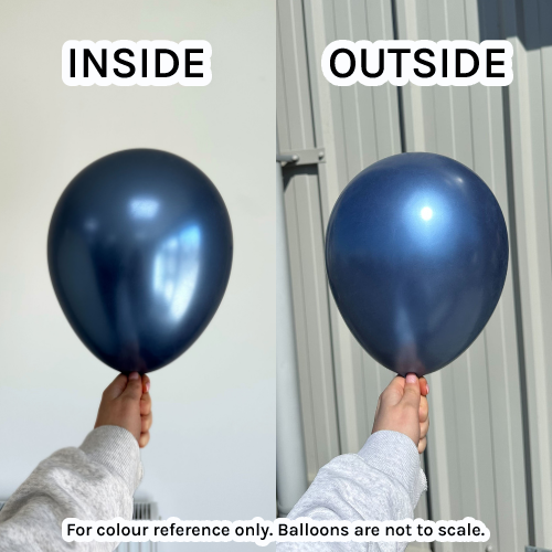5" Azure Satin Luxe Anagram Latex Balloons (100)