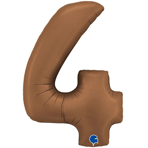 40 inch Chocolate Number 4 Satin Foil Balloon (1)