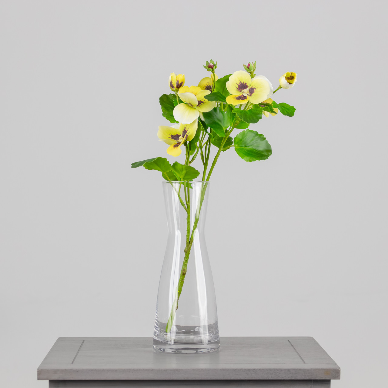 47cm Yellow Pansy Spray (1)