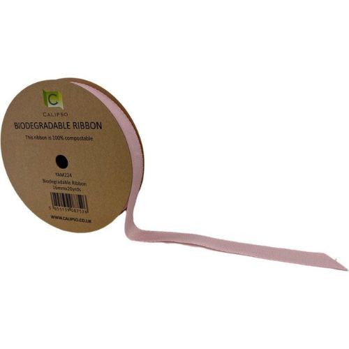 Light Pink Biodegradable Ribbon - 16mm x 18m (1)