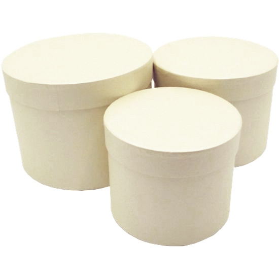 Ivory Hat Box Set (3)