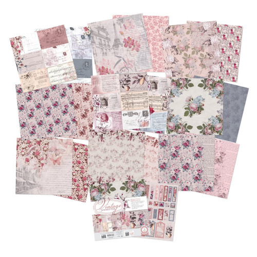 Vintage Vignettes Card Pack - 12" x 12" (1)