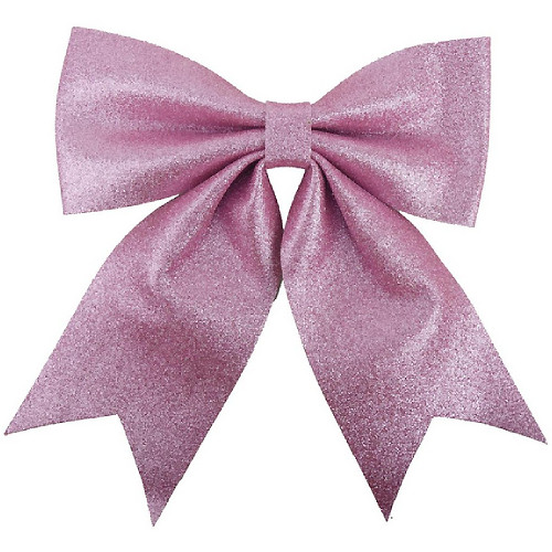34cm Blush Pink Glitter Luxury Bow (1)