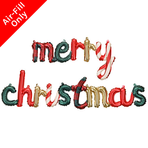 10 inch Merry Christmas Foil Balloon Banner Pack (1)