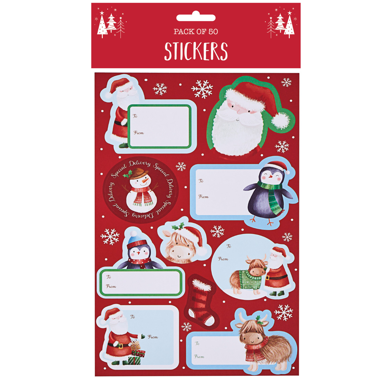 Christmas Santa Snow Sticker Set (50)
