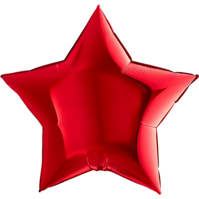 36" Red Star Foil Balloon (1)