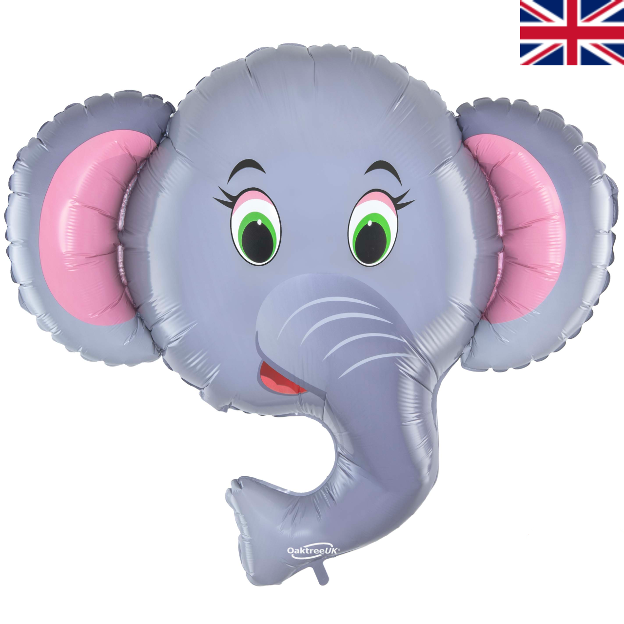 37 inch Grey Happy Elephant Foil Balloon (1)