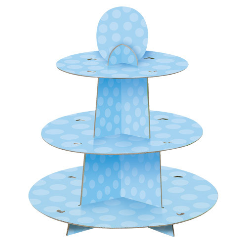 Blue Dot Cupcake Stand (1)
