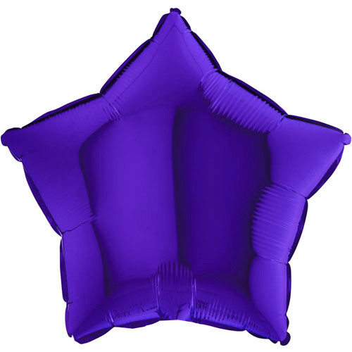 18" Grabo Indigo Blue Star Foil Balloon (1) - UNPACKAGED