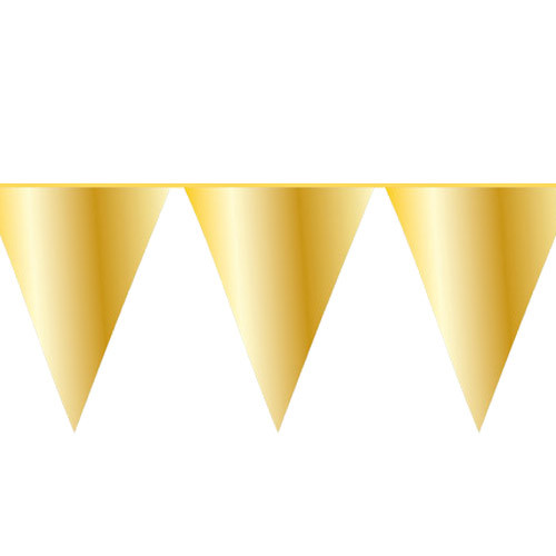 Giant Metallic Gold Waterproof Bunting - 10m (1)