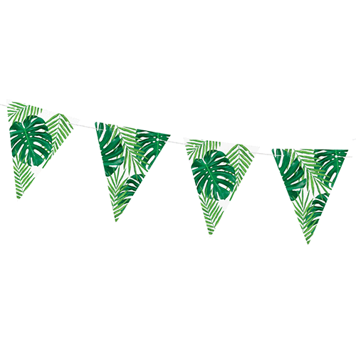 Aloha Tropical Leaf Paper Bunting - 1.3m (1)