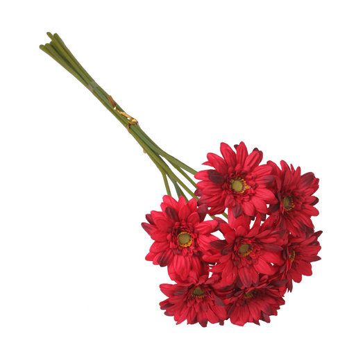 47cm Dark Red Mini Gerbera Bundle - 7 Stems