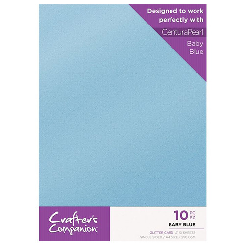 A4 Glitter Baby Blue Card Sheets (10)