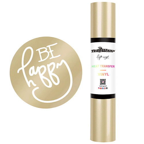 Champagne Gold PU Heat Transfer Vinyl - 12" x 60" (1)