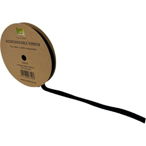 Black Biodegradable Ribbon - 9mm x 18m (1)