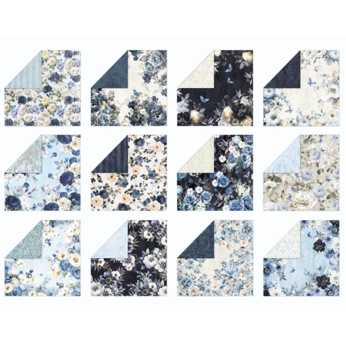 Nature's Garden Midnight Floral Paper Pad - 12" x 12" (36 Sheets)
