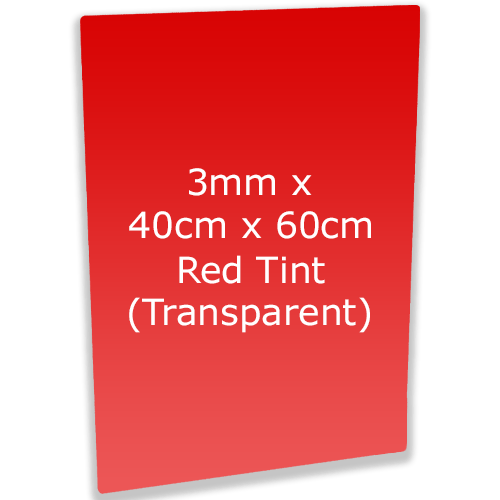Red Tint Acrylic Plaque Sheet - 60cm x 40cm (no holes) (1)