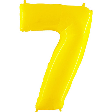 40 inch Fluorescent Yellow Number 7 Foil Balloon (1)