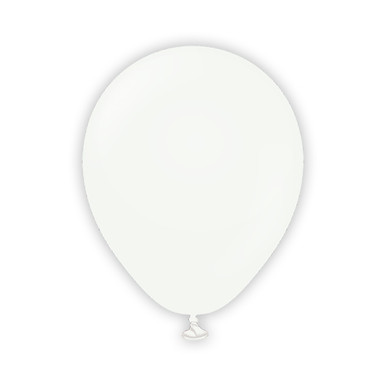 5" Standard White Kalisan Latex Balloons (100)