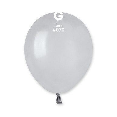 5" Standard Grey Gemar Latex Balloons (50)