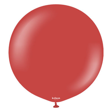 24" Standard Deep Red Kalisan Latex Balloons (2)