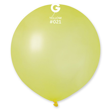 19" Neon Yellow Gemar Latex Balloons (25)