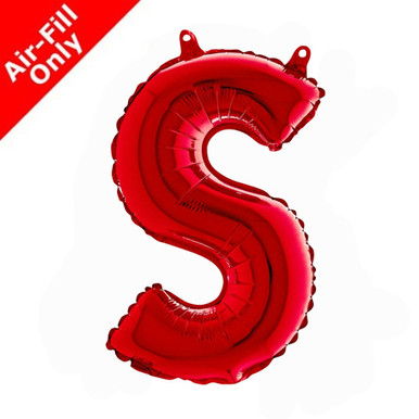 14 inch Red Letter S Foil Balloon (1)