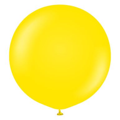 24" Standard Yellow Kalisan Latex Balloons (2)