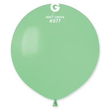 19" Standard Mint Green Gemar Latex Balloons (25)
