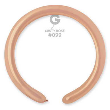 2" Standard Misty Rose Gemar Entertainer Balloons (100)
