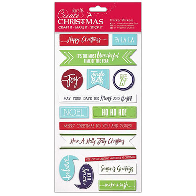 Christmas Sentiments Thicker Sticker Set (1)
