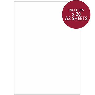 A3 Pure White Cardstock Sheets (20)