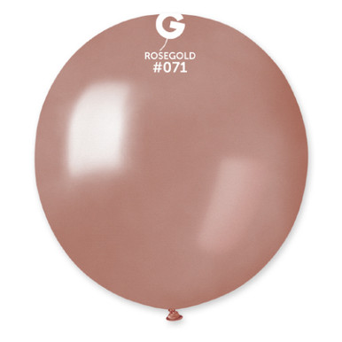 19" Metallic Rose Gold Gemar Latex Balloons (25)