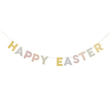 Happy Easter Pastel Letter Paper Banner - 2m (1)