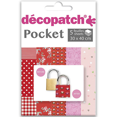 Decopatch Sheets Pocket Collection - Rose (5)