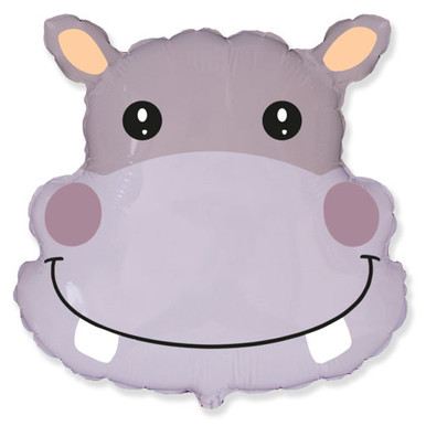 26 inch Hippo Head Foil Balloon (1)