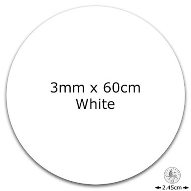 White Acrylic Disc - 3mm x 60cm (No Holes) (1)