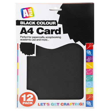 A4 Black Card Sheets (12)
