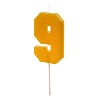 6cm Brick Number 9 Candle (1)