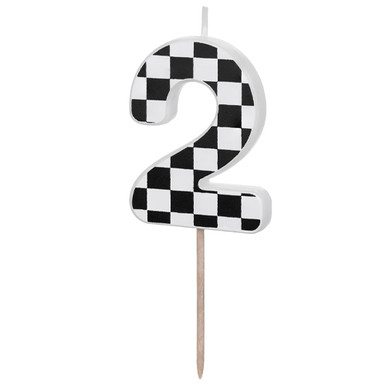 5.5cm Checkered Number 2 Candle (1)