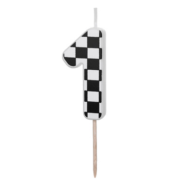 5.5cm Checkered Number 1 Candle (1)